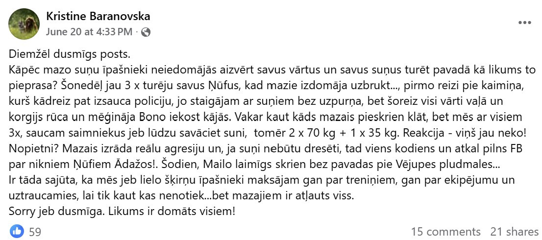 “Mazajiem ir atļauts viss?” Ādažos sieviete nikna par nepieskatītiem ...
