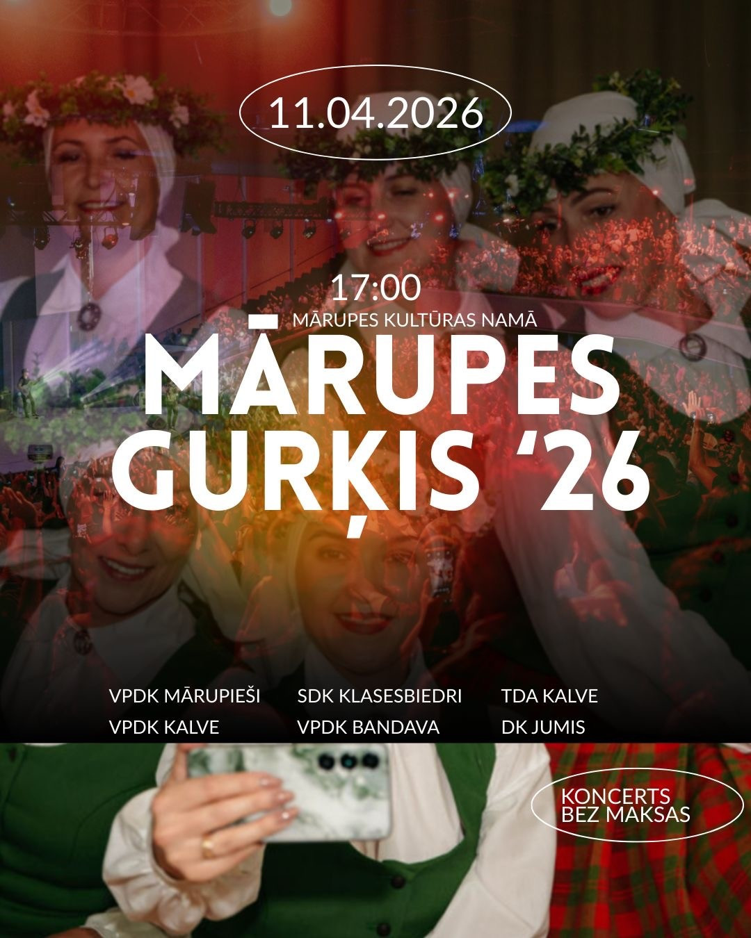 11.IV Tautas deju koncerts "Mārupes gurķis ’26" Mārupē - Kodols - Rīgas ...