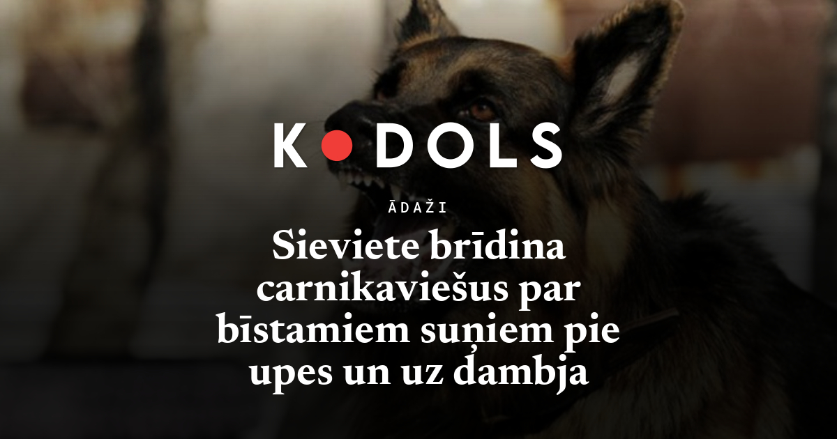 Sieviete brīdina carnikaviešus par bīstamiem suņiem pie upes un uz ...